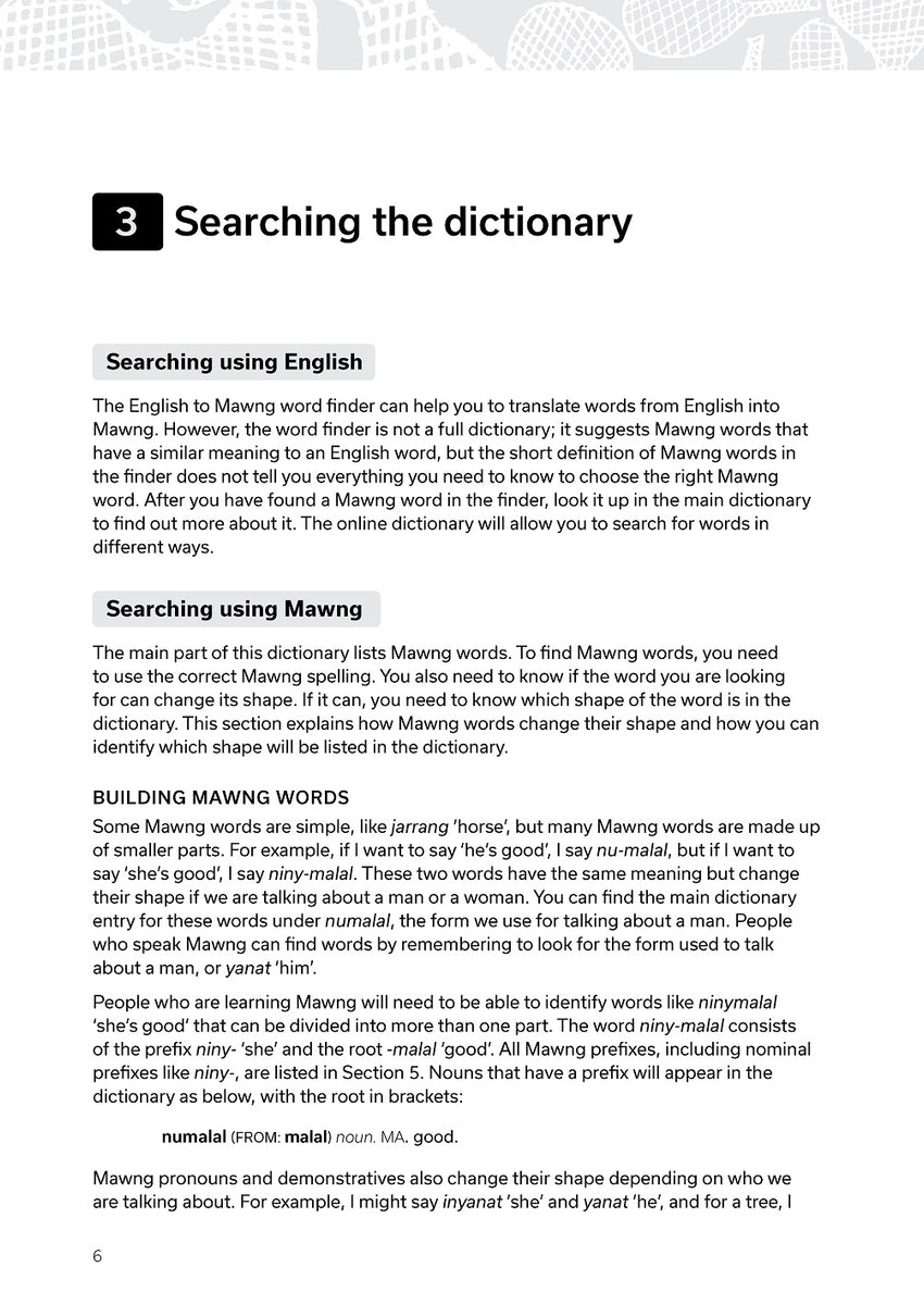 Mawng Dictionary – AIATSIS Shop